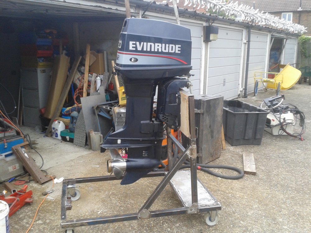 Nice outboard engine stand max of 300hp | MIG Welding Forum