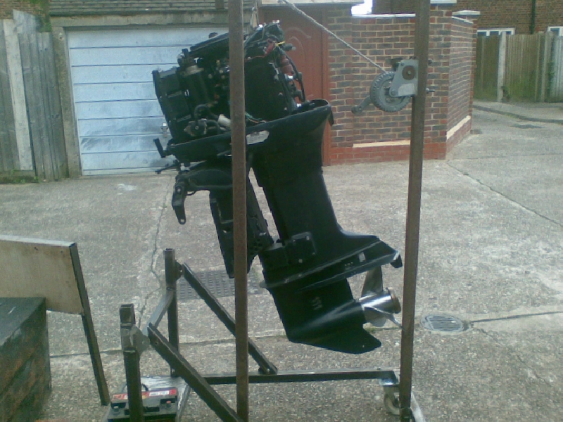 Nice outboard engine stand max of 300hp | MIG Welding Forum