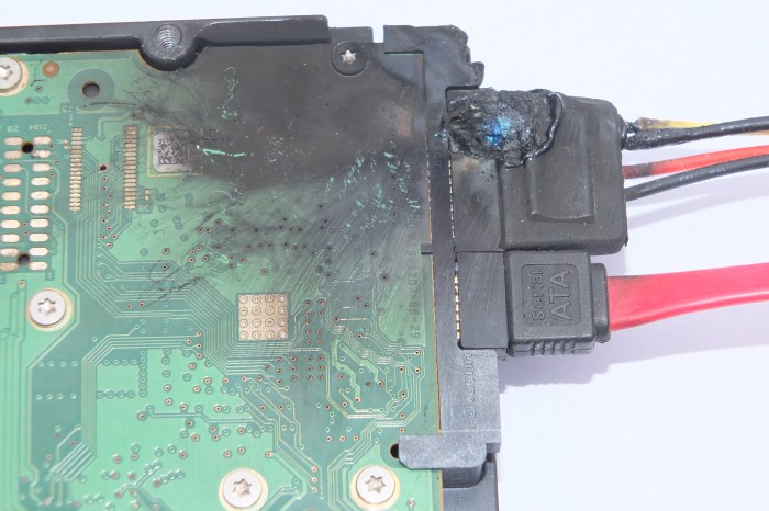 Computer hard drive connector burnt out | MIG Welding Forum