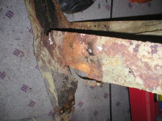 classic mini rear subframe rust and thread snapped | MIG Welding Forum