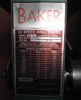 Baker Drill Presses | MIG Welding Forum