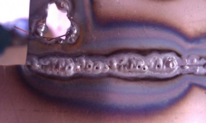 Pin Holes On Reverse Side Of Weld | MIG Welding Forum