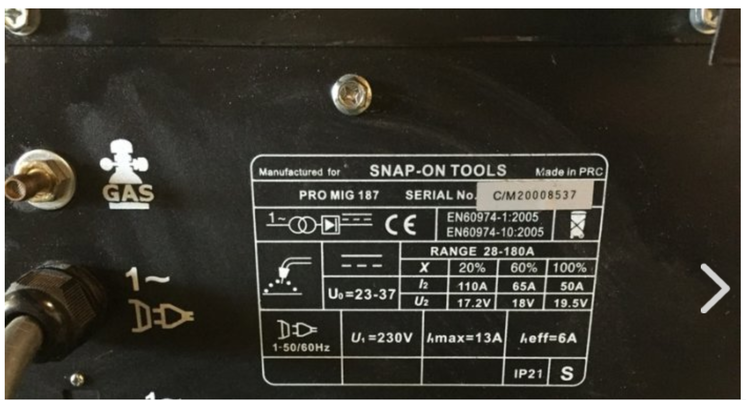 Snap on pro mig 187 low on power ? | MIG Welding Forum