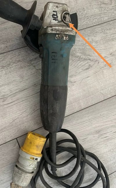 Angle grinder spindle lock button | MIG Welding Forum