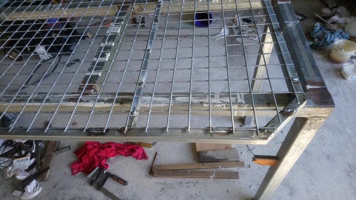 Steel mesh roof platform. | MIG Welding Forum