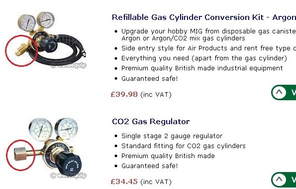 CO2 and Argon/CO2 Different regulators? | MIG Welding Forum