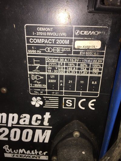 Cemont compact 200m help needed. | MIG Welding Forum