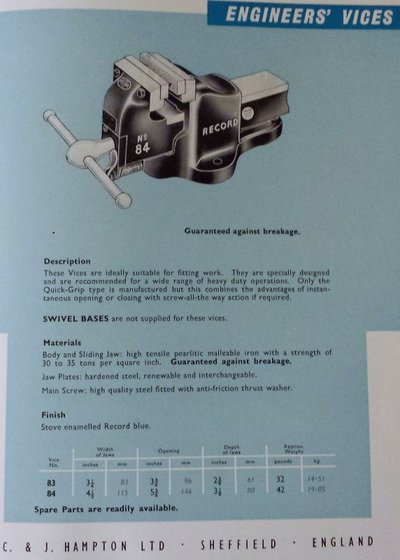 Record Vice's | MIG Welding Forum